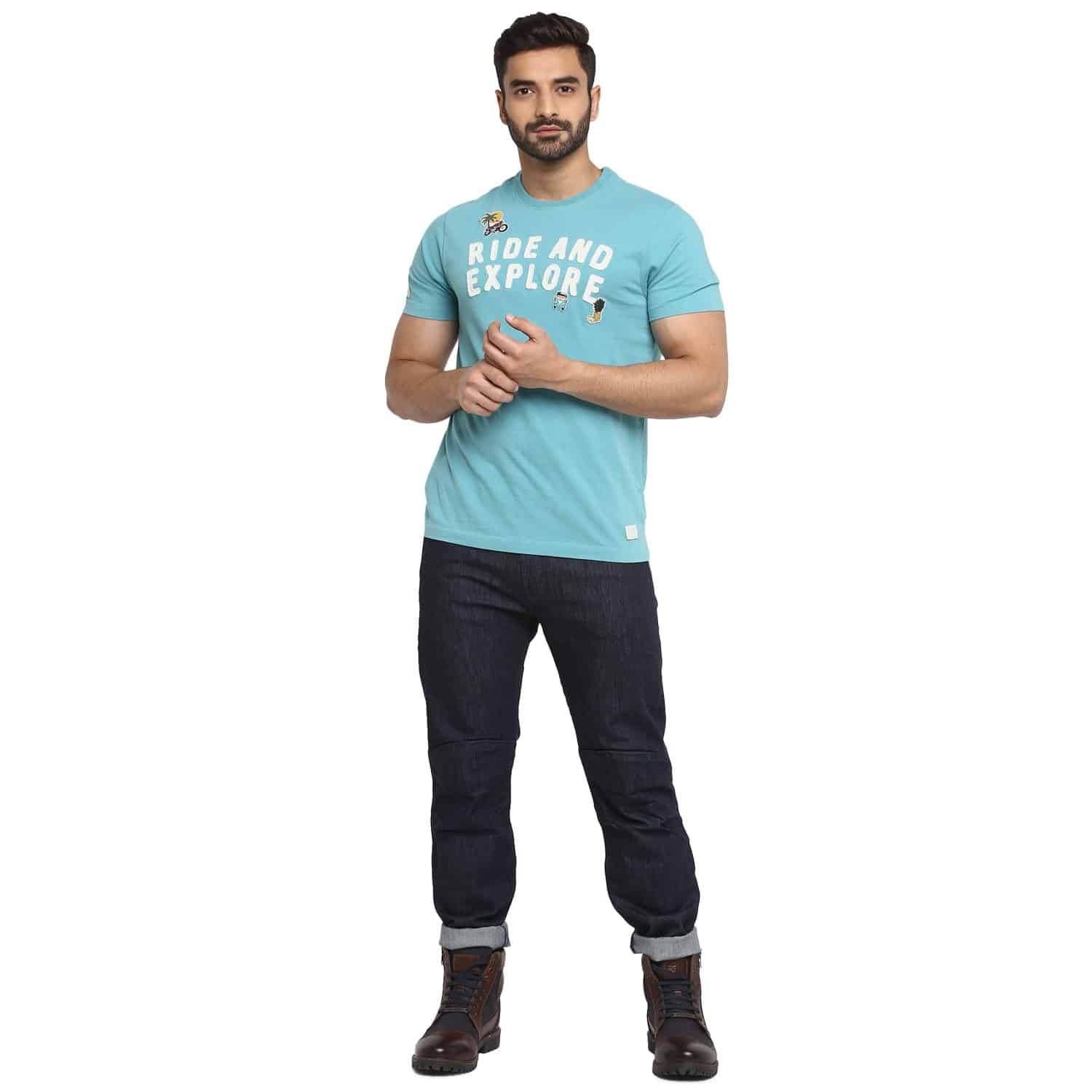 Playera Explorer Teal - ROYAL ENFIELD TEQUILA